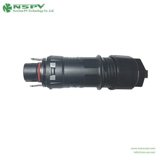 Black 3p Solar Ac Inverter Connector Ip68 Waterproof Cable Male To ...