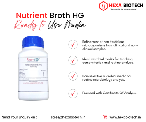 Nutrient Broth Hg (rdm-nb-02) at Best Price in Thane | Hexa Biotech