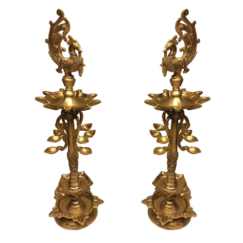 Diya Stand With Anna Pakshi - Decorative Table Diya Stand at Best Price ...