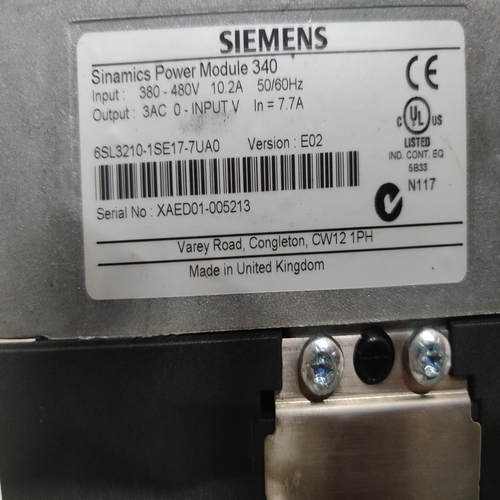 Electric Panel Siemens Sinamics 6sl3210-1se17-7ua0 Pm340 Power Module ...