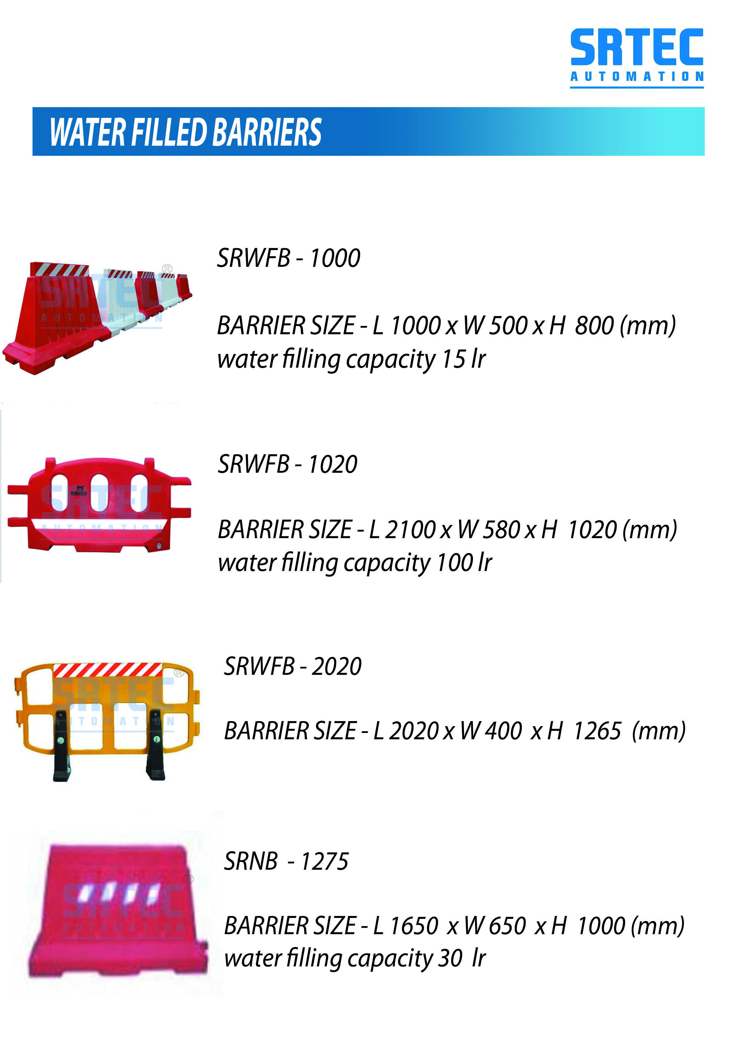 Pvc Road Blocker at 4800.00 INR in Kolkata, West Bengal | Srtec Automation