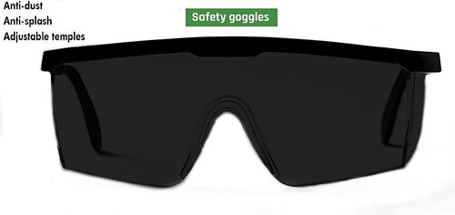 Black Safety Goggles - Polypropylene Material, Waterproof Design ...
