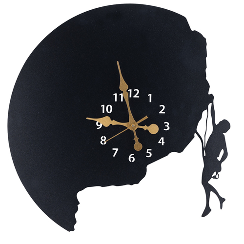 Black Modern Art Rock Climber Wall Clock at Best Price in Pune ...