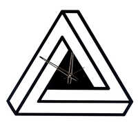 Black Minimalist Infinite Triangle Wall Clock at Best Price in Pune ...