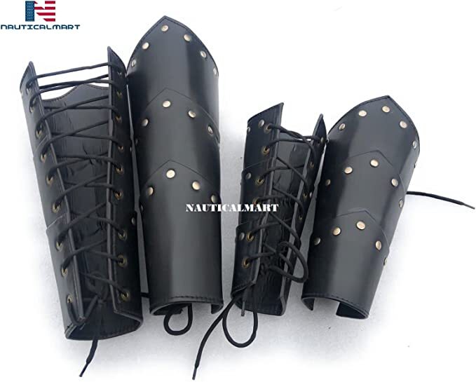 Nauticalmart Medieval Gothic Leather Arm Guard And Leg Guard Fully ...