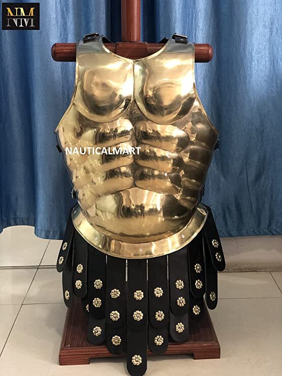 Roman Muscle Armor With Centurion Helmet Greek Medieval Armor Fantasy ...