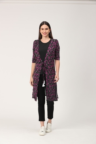 Printed Pink And Black Full Length Women Shrug at Best Price in Tirupur ...