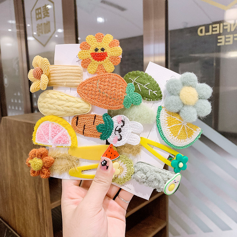 Hair Clips - Fabric And Plastic, Various Sizes | Multicolor, Floral And ...