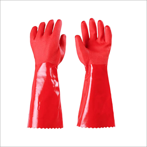 Red Full Coated Long Sleeve Pvc Industial Gloves at Best Price in Hong ...