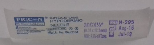 Single Use Needle 30g - Stainless Steel, Individually Blister Packed ...