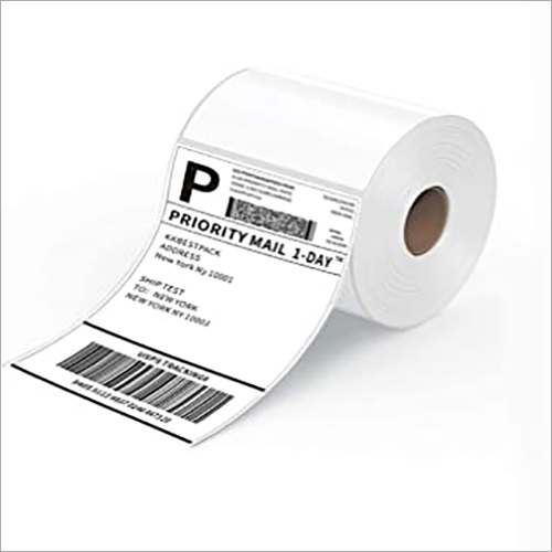 Dt Thermal Label Roll 4x6 - Paper Material, Plain Pattern, White Colour ...