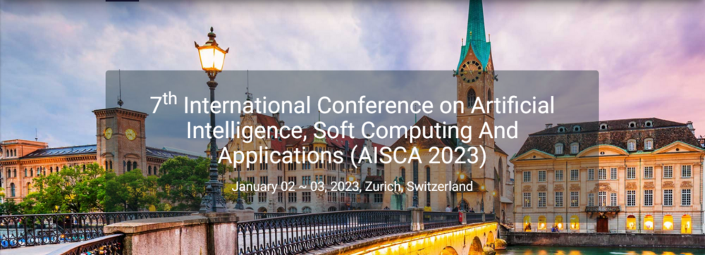 International Conference On Artificial Intelligence Soft Computing And Applications (aisca) at ...