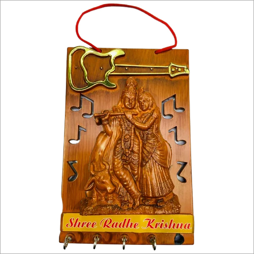 Durable Radha Krishna Wooden Key Holder at Best Price in Delhi | Delhi ...