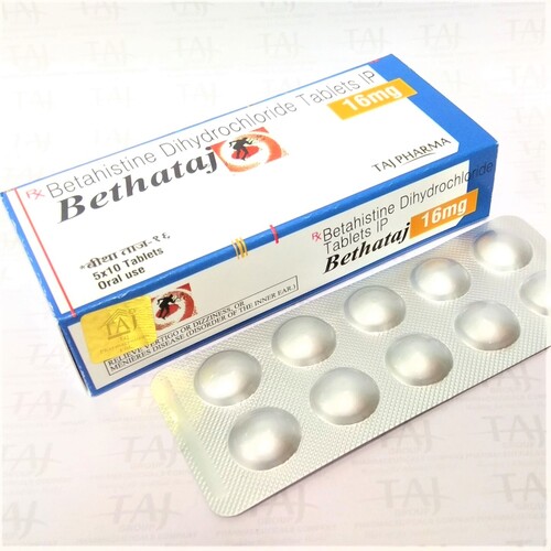 Betahistine Dihydrochloride Tablets Ip - 16mg, Anti-vertigo Medication ...