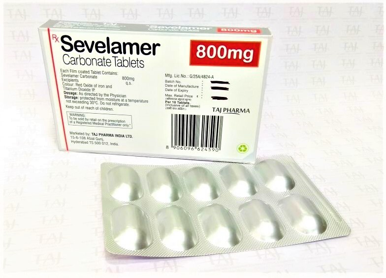 Sevelamer Carbonate Tablets 800mg at Best Price in Ahmedabad | Taj ...