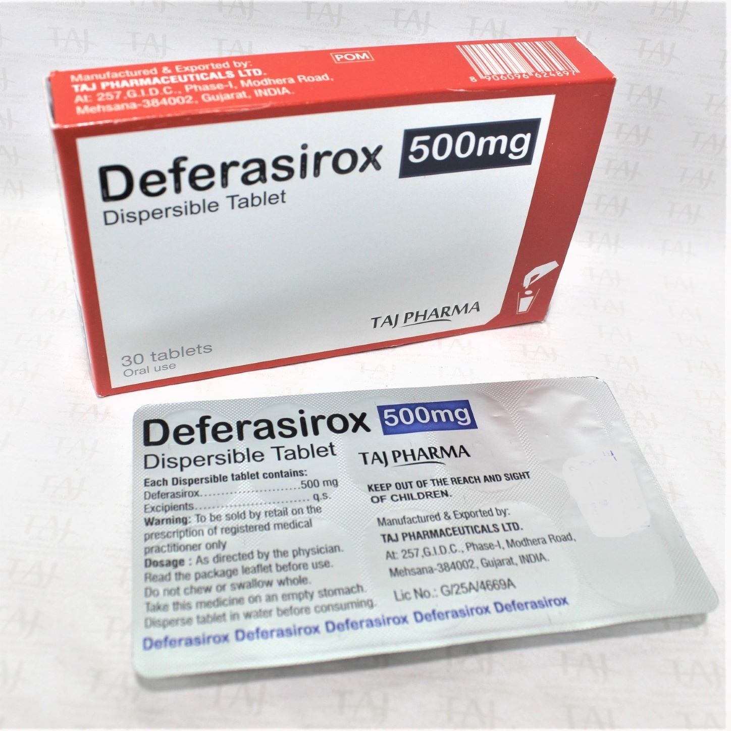 Deferasirox Dispersible Tablets - 500mg, 100 Count | Suitable For Iron ...
