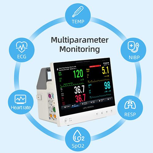 Patient Monitor - Plastic Design For Icu Use | Automatic Vital Signs ...