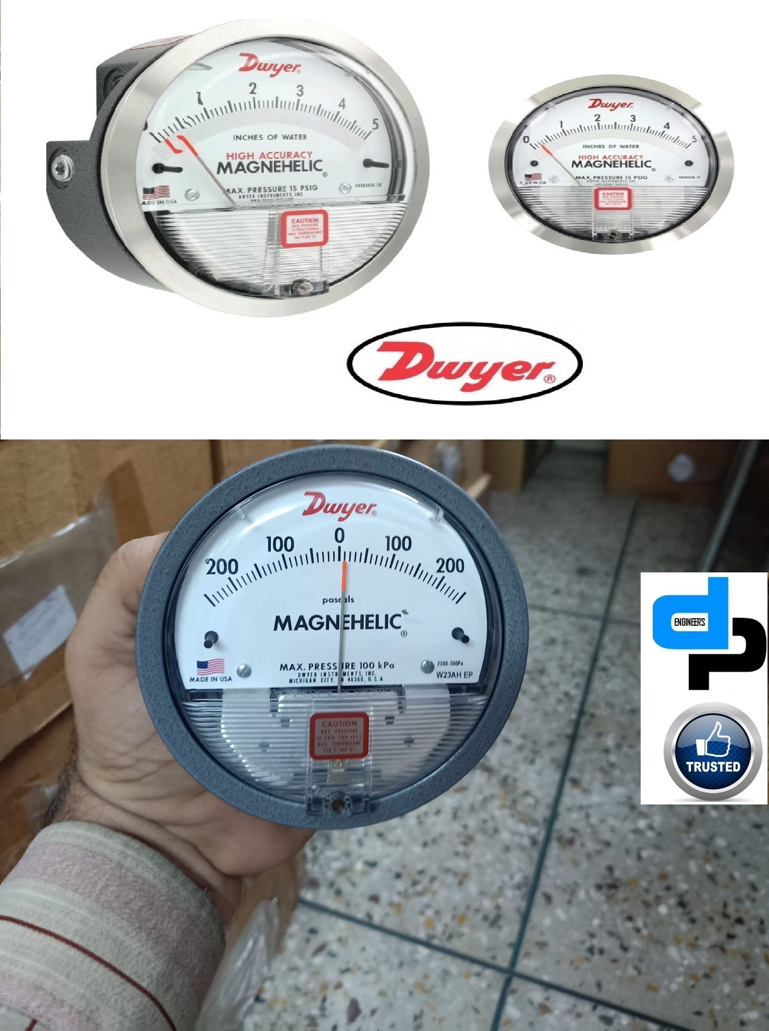 Series 2000 Dwyer Magnehelic Differential Pressure Gauges For Nashik ...