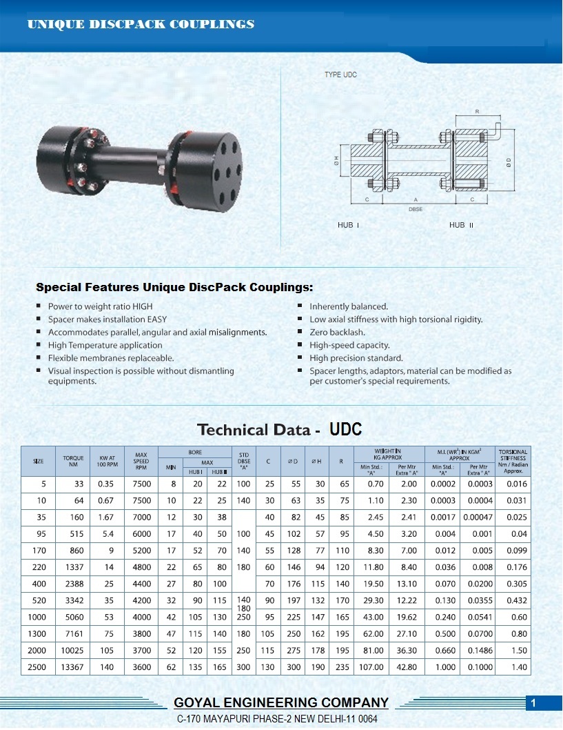 Disc Pack Couplings at 10000.00 INR in New Delhi, Delhi | Goyal ...