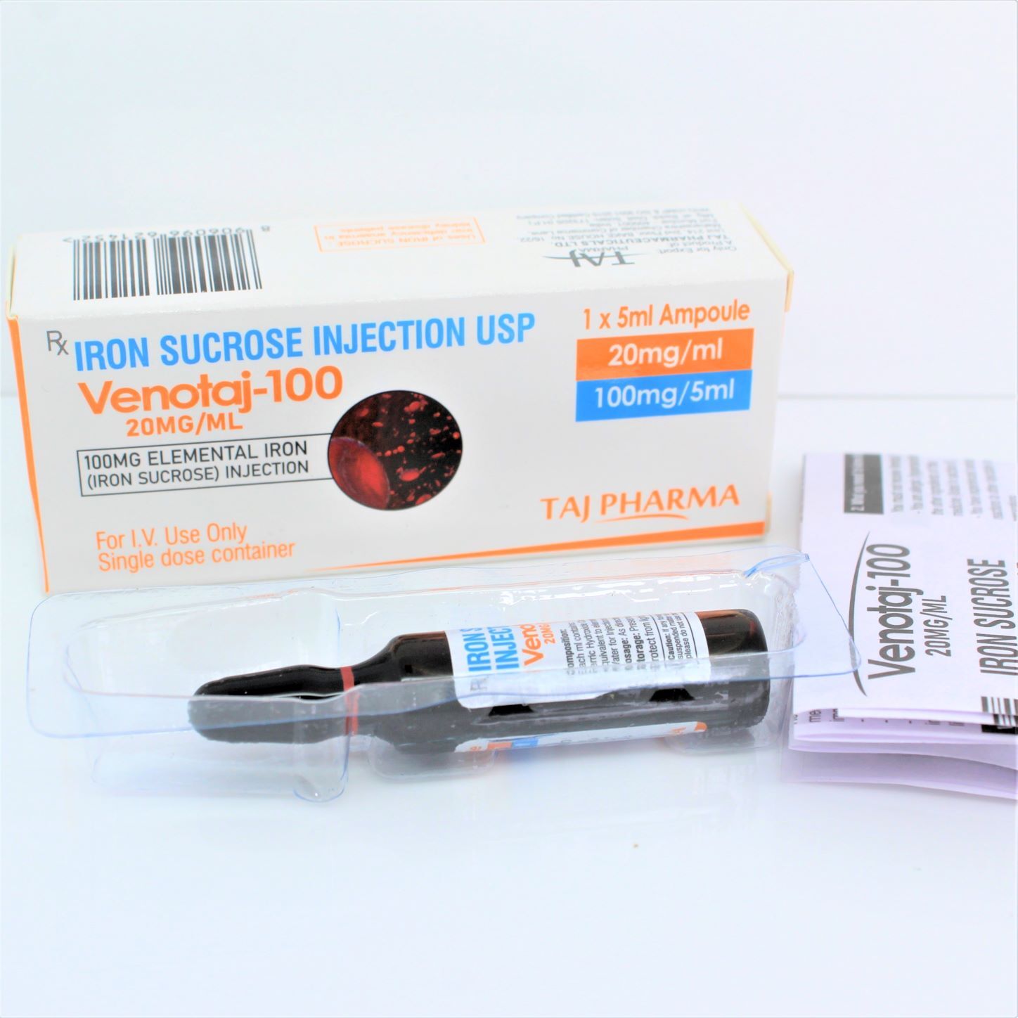 Iron Sucrose Injection Usp 100mg/5ml at Best Price in Ahmedabad | Taj Pharmaceuticals Ltd.