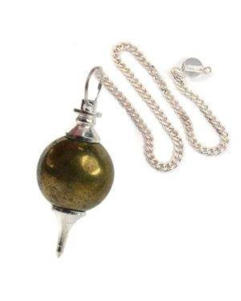 Natural High Quality Pyrite Gemstone Crystal Sphere Ball Pendulum at ...