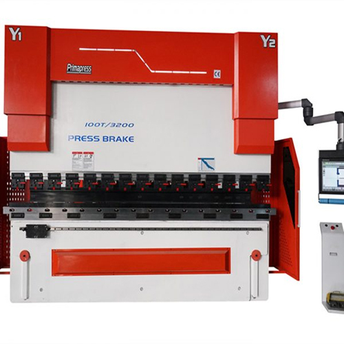 4 Axis Cnc Press Brake Machine - 500 Ton Bending Force, 6000 Mm Length | Durable Metal Build ...