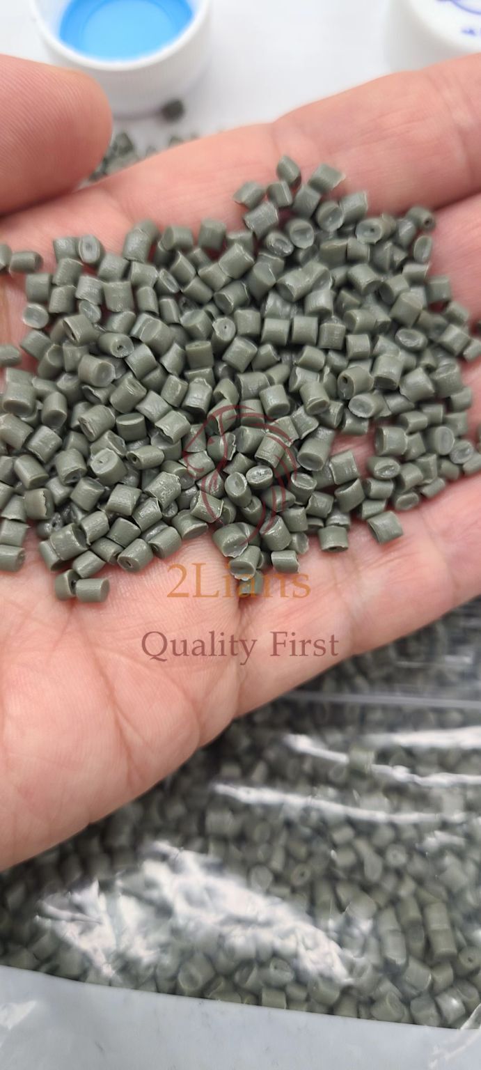 Greenish Grey Pp Recycled Pellets From Bottle Caps Plastic Scrap For ...