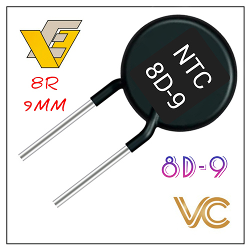 8ohms 9mm 8r Ntc Power Thermistor - Black, 50 Mhz Frequency, Rated ...