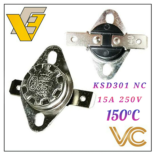 Ksd301 15a 250v 150c Normal Close Thermostat Temperature Control Switch ...