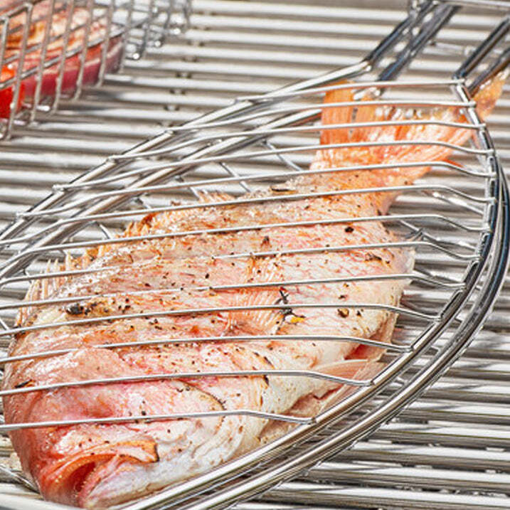 Silver Stainless Steel Fish Grill Net Basket at Best Price in Rajkot ...