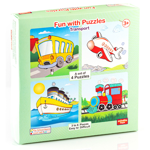Fun With Puzzles Transport - Cardboard, Multicolor | Engaging Activity ...