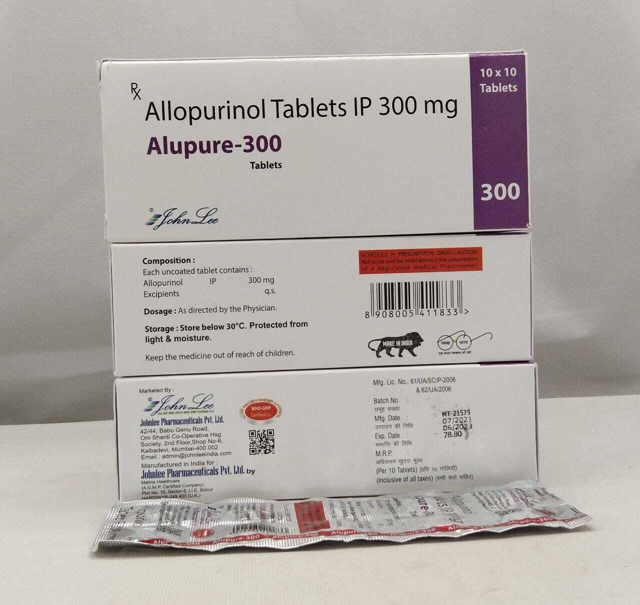 Allopurinol Tablets - 100mg & 300mg Dosage | Treat High Uric Acid ...