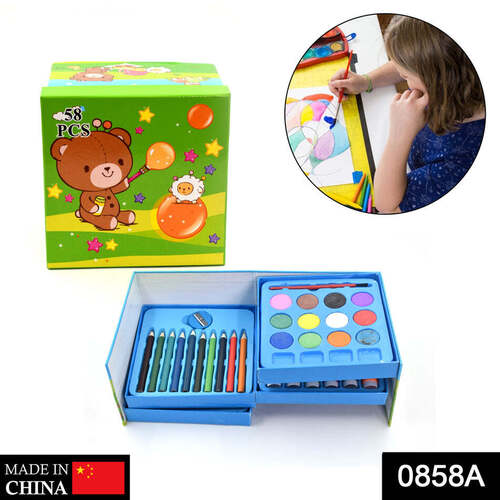 Coloring Combo Colors Box 48 Pieces (0858a) - Plastic Art Box Set, 12 ...