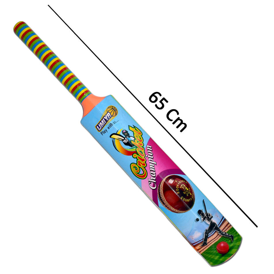Plastic Cricket Bat And Ball Toy For Kids (8001) - Material: Plastic ...