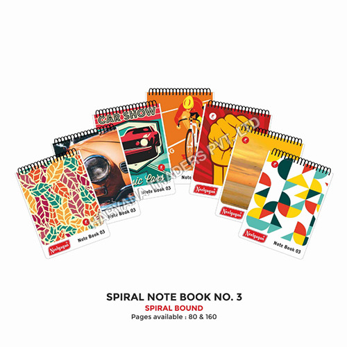High Quality Spiral Notebook No.3 80 Pages (9.5cm X 12.5cm) at Best ...