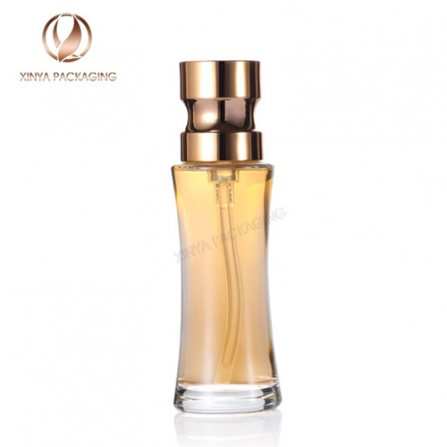 Clear Glass Pump Bottle - 30ml, Round Shape, White Pump With ...