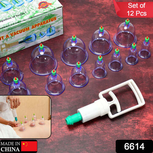 12pcs Cups Vacuum Cupping Kit - 1pc Vacuum Gun, 12 Vacuum Cups ...
