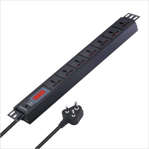 Mx 7 Outlet Universal Power Strip With Live Voltage Display 6 Amp Wall ...