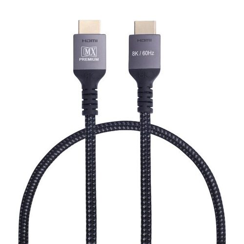 Mx Premium Hdmi Male (2.1v) To Hdmi Male (2.1v) Slim Cable 8k 60hz 2 ...