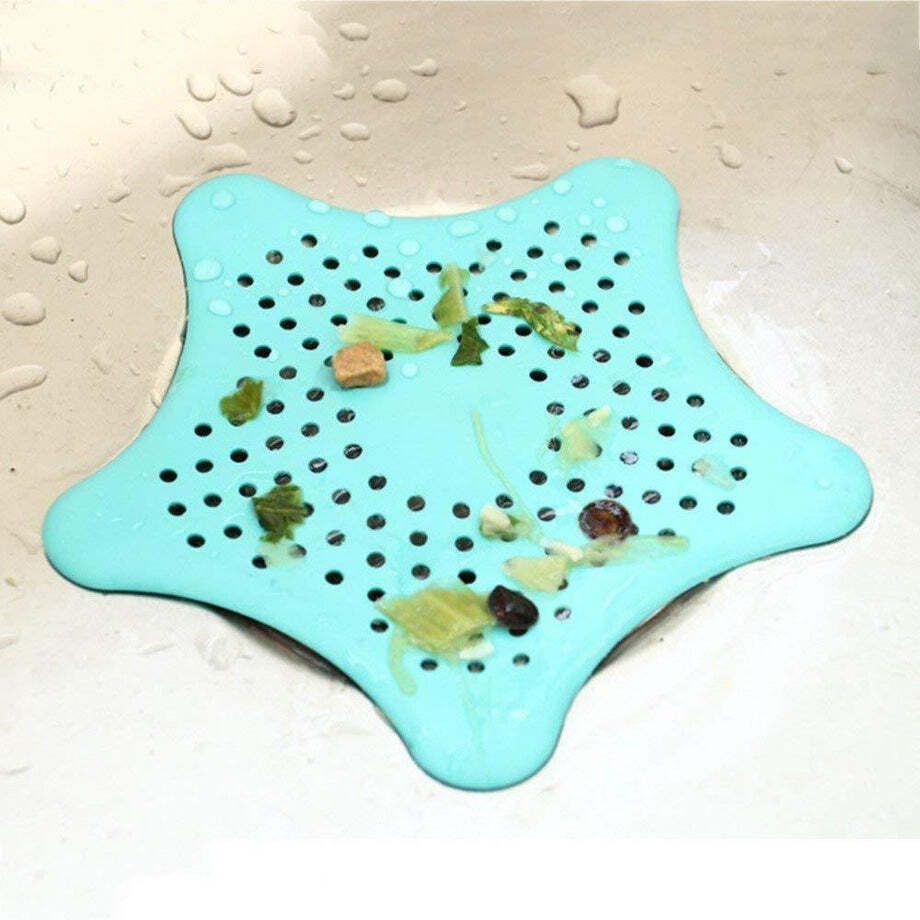 Multi / Assorted Silicone Star Shaped Sink Filter Bathroom Hair Catcher ...