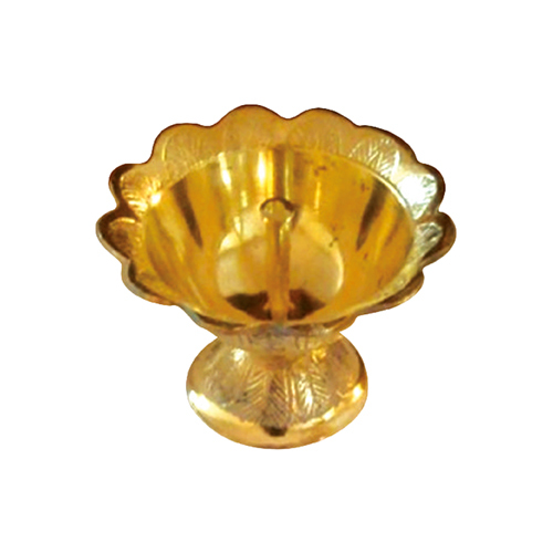 Brass Jyot - Solid Brass, Durable Design | Golden Color, Hindu ...