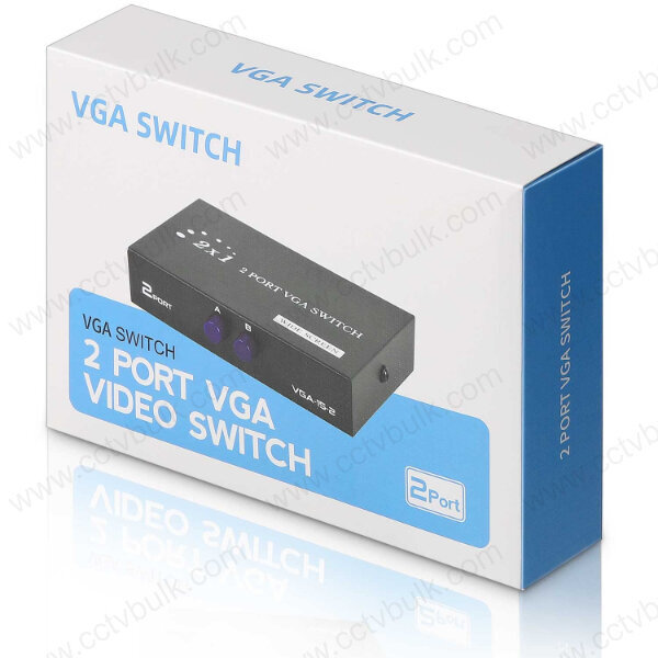 Vga Switch 2 Port - Supports 1920 X 1440 Resolutions, Black | Easily ...