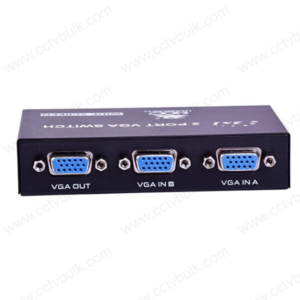 Vga Switch 2 Port - Supports 1920 X 1440 Resolutions, Black | Easily Switch Between Two Pcs Or ...