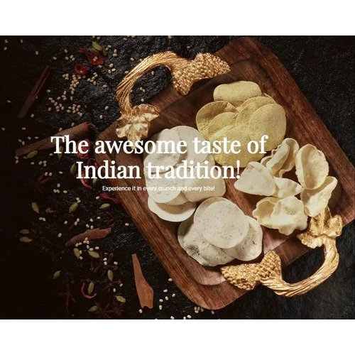 Indian Spiced Appalam Papad Ingredients: Urad Flour 90 % at Best Price ...