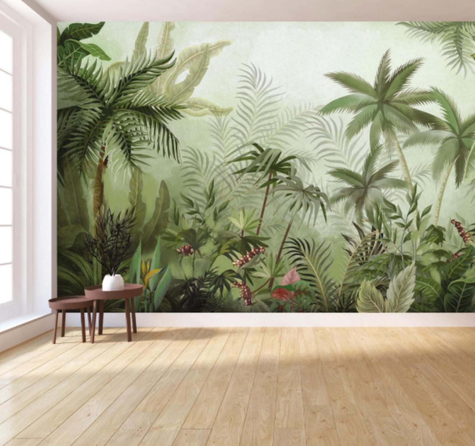 Tropical Design Customized Wallpaper - Available In 9 Different Paper ...