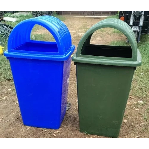 Blue And Green Plastic Swach Bharat Dustbin - Durable Plastic ...