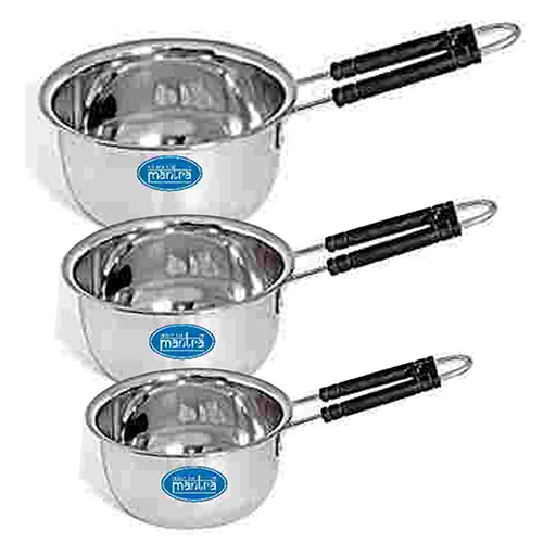 Silver Sauce Pan Set Flat Bottom For Induction at Best Price in Delhi ...