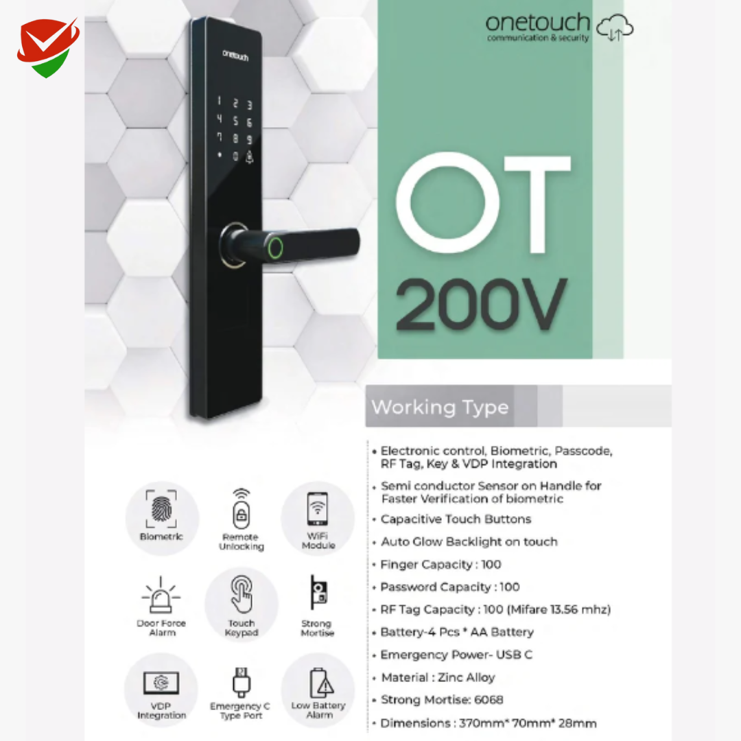 One Touch Digital Door Lock Ot-200 Model at 15800.00 INR in Pune | Secure Home Solutions
