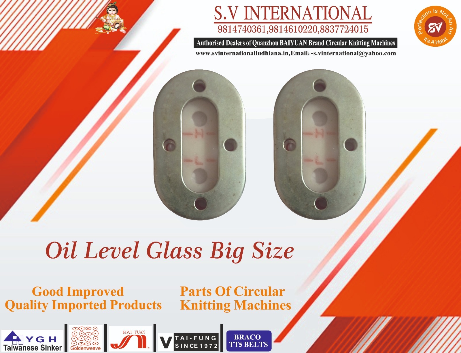 Oil Level Glass Big Size at Best Price in Ludhiana | S.v International