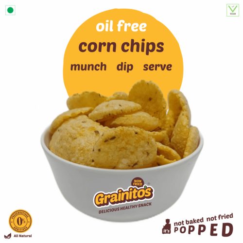 Popped Corn Chips Nachos Non Fried Healthy Snacks at Best Price in ...